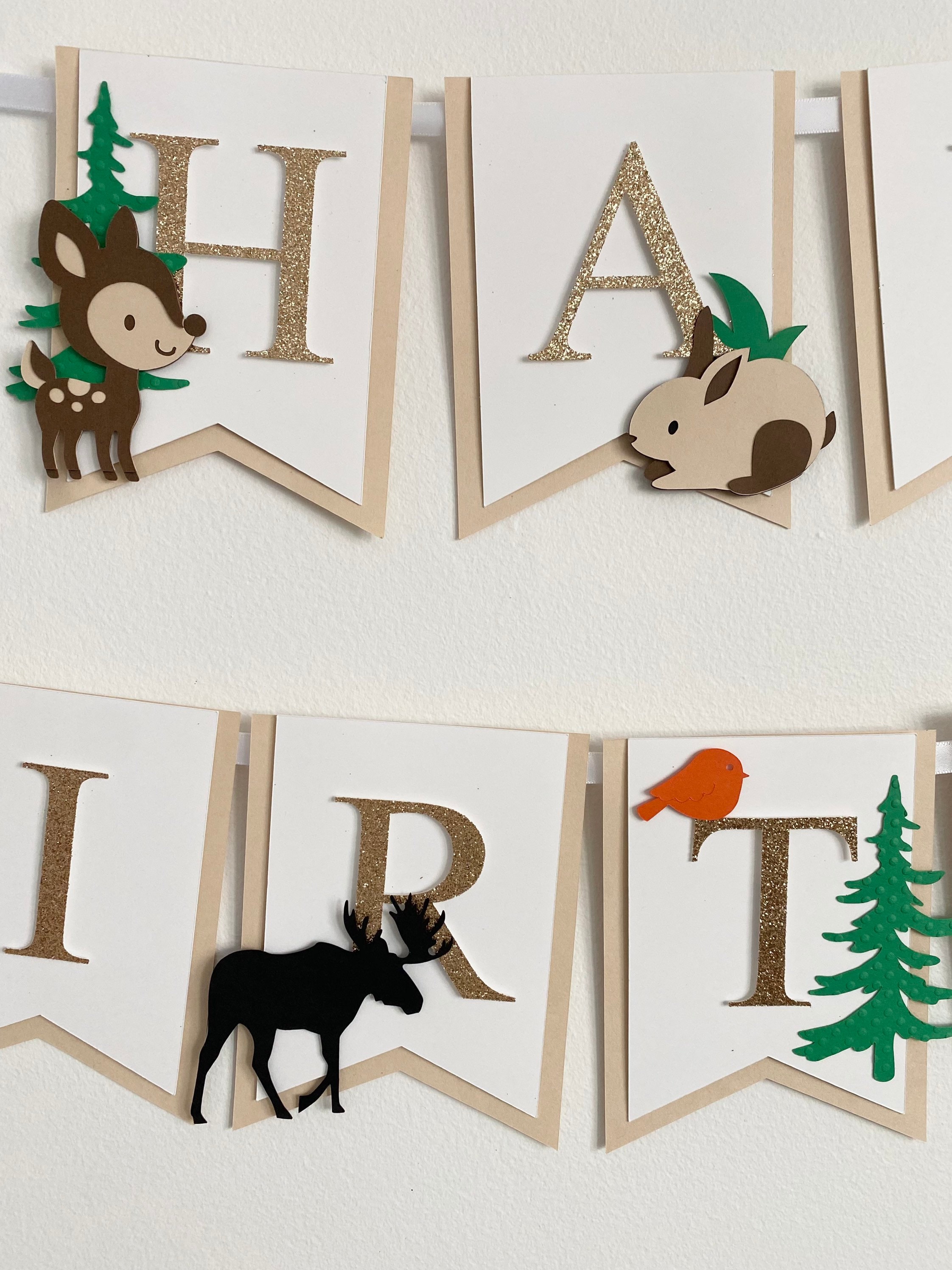 Woodland Animals Banner - Etsy