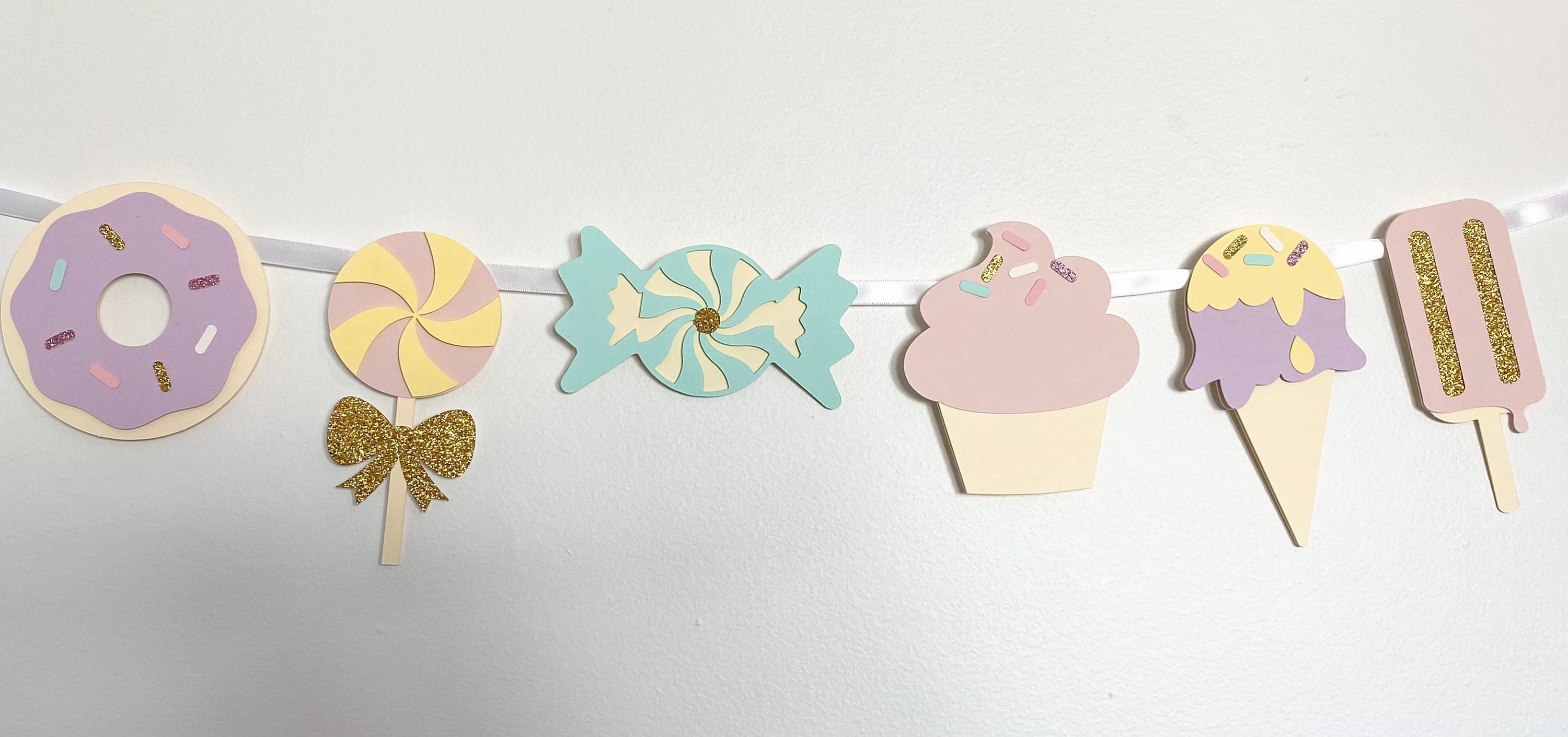 Two Sweet Banner Two Sweet Treats Garland Ice Cream Banner | Etsy