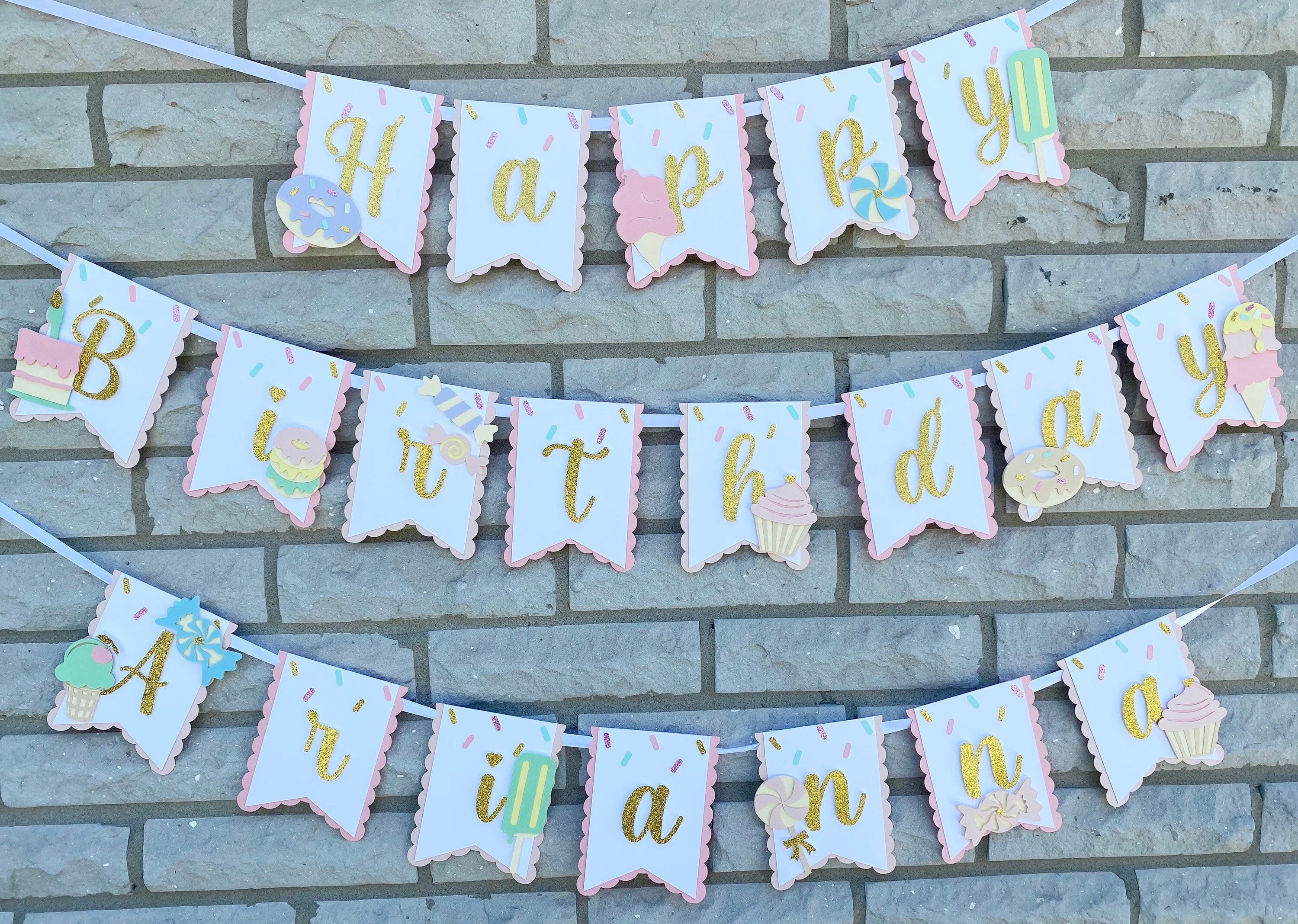 Two Sweet Banner Sweet Treats Birthday Theme Sweet One | Etsy