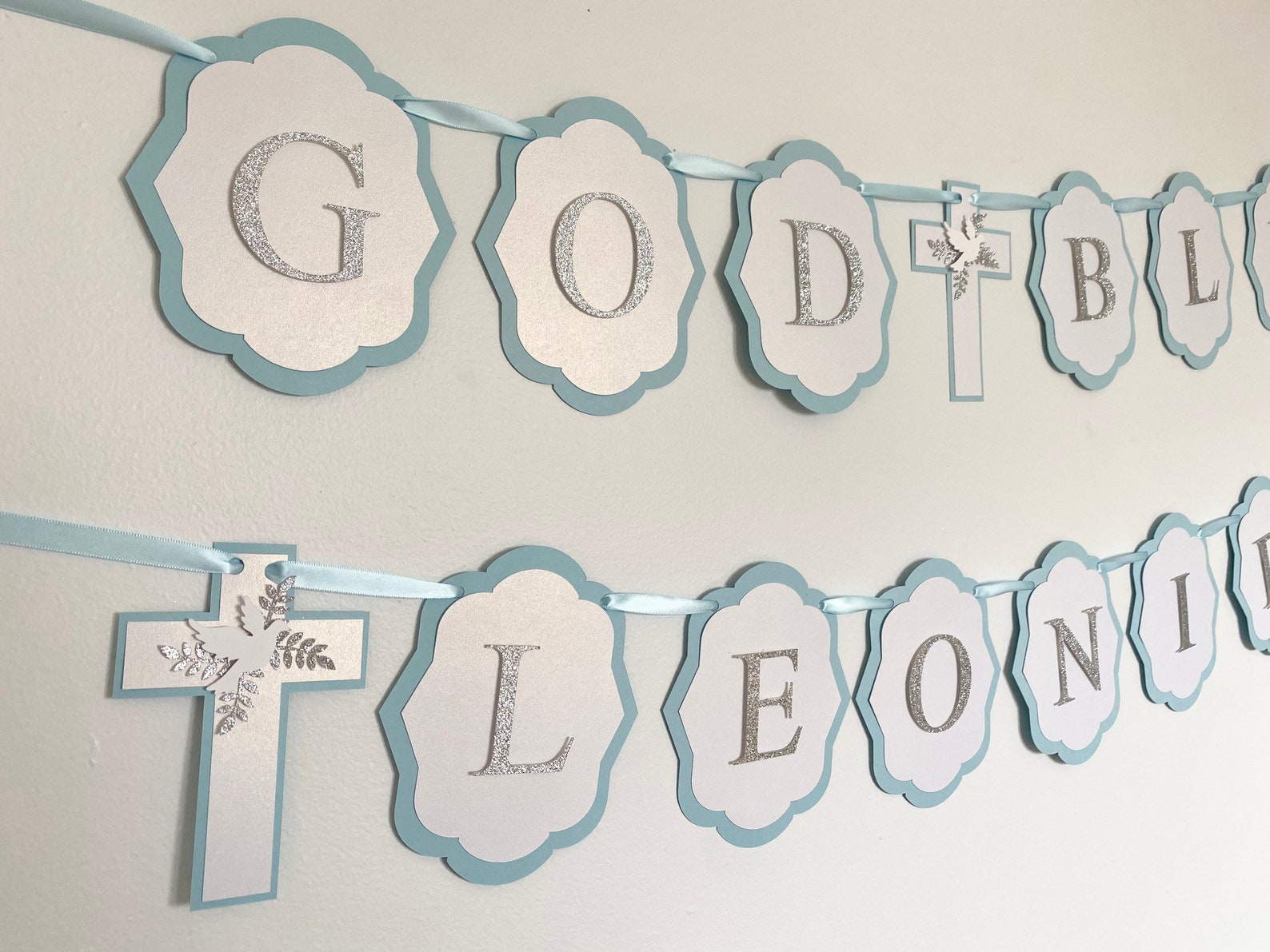 God Bless Banner Baptism Banner First Communion Banner - Etsy