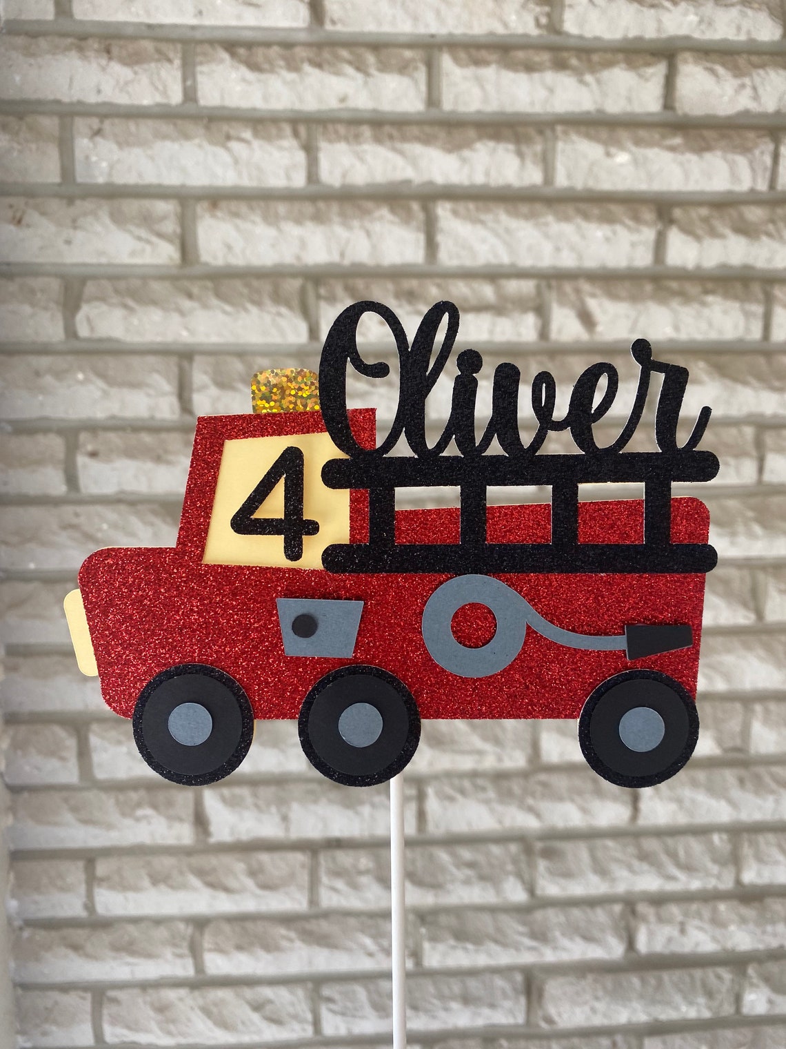 Fire Truck Cake Topper Fire Cake Topper Fire Truck Birthday | Etsy