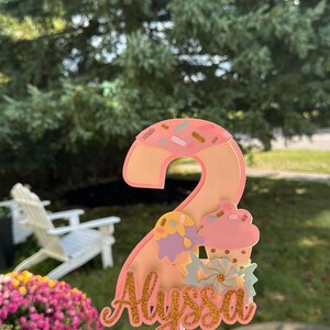 Two Sweet Cake Topper, Donut Cake Topper, Two Sweet Birthday Decor - Etsy
