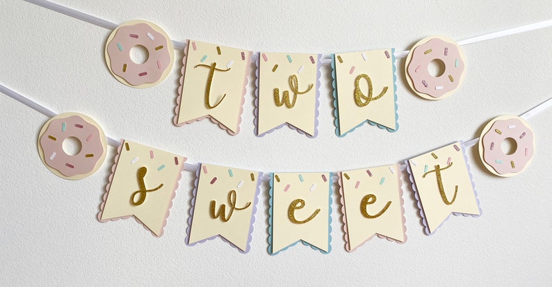 Two Sweet Decor Donut Banner Two Sweet Banner Donut Party - Etsy