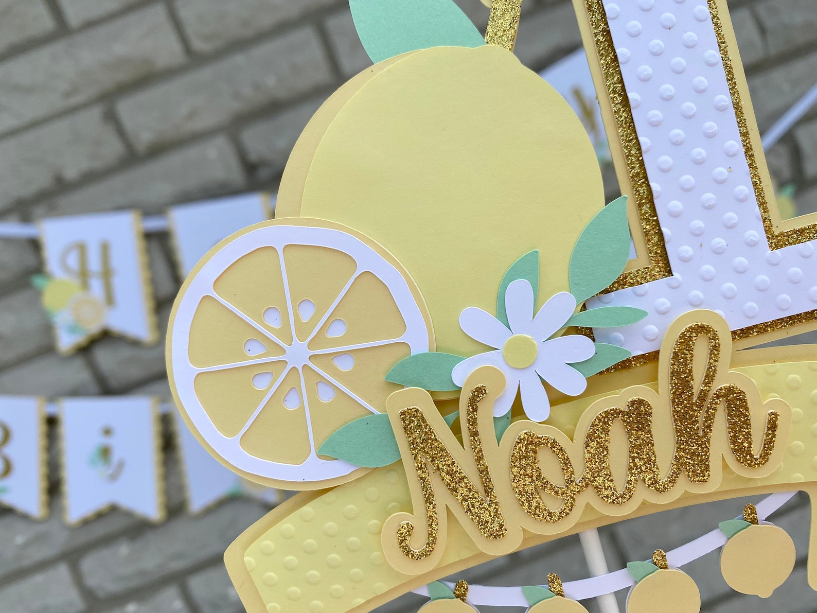 Lemon Cake Topper Lemonade Cake Topper Lemon Smash Cake - Etsy