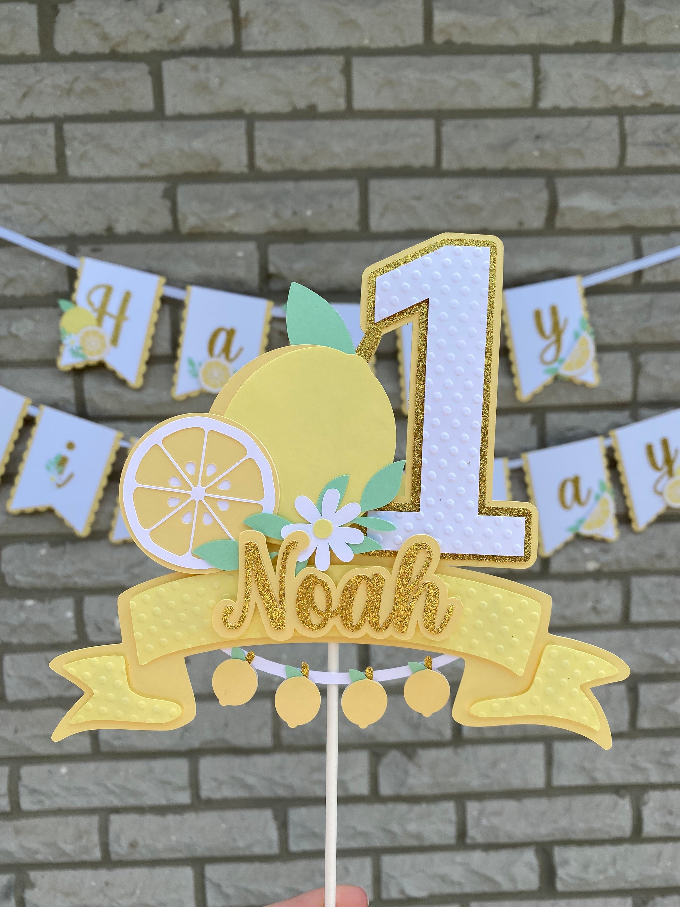 Lemon Cake Topper Lemonade Cake Topper Lemon Smash Cake - Etsy