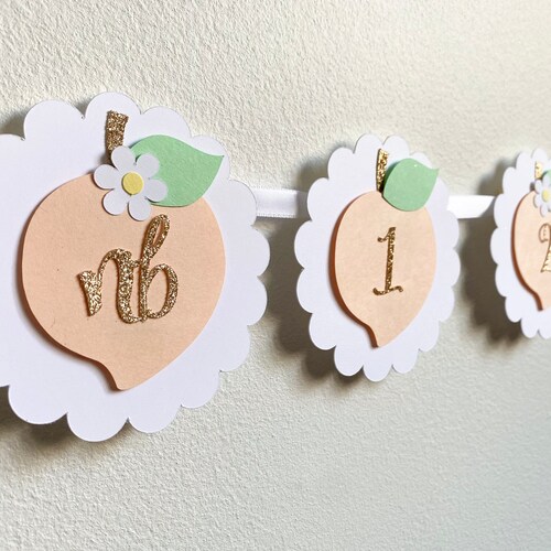 Sweet as a Peach Banner Peach Monthly Photo Banner Little - Etsy