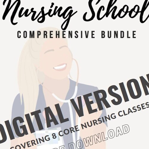 DIGITAL Complete Study Guide Bundle for Nursing Students - Etsy