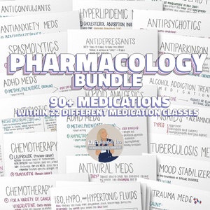 Pharmacology Nursing Study Guide My Complete Bundle Can Be - Etsy