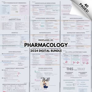 Pharmacology Cheat Sheet, Medication Guide, Nursing Student Medication ...