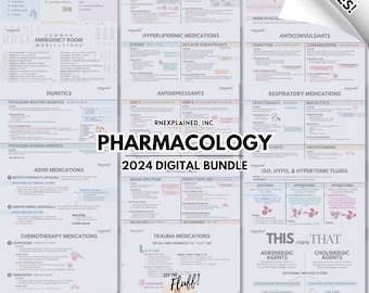 Pharmacology Study Guide Bundle 190 Pages Digital Download - Etsy