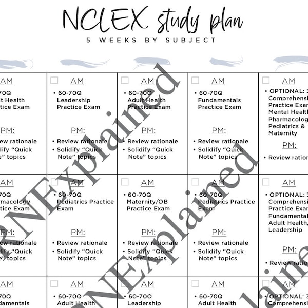 Nclex Calendar - Etsy