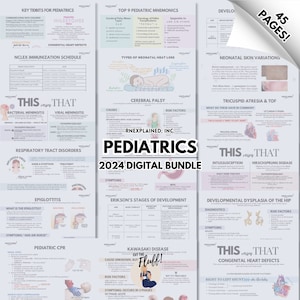 Pediatric Bundle, Pediatric Basics, Pediatrics Nursing Notes, Vital ...