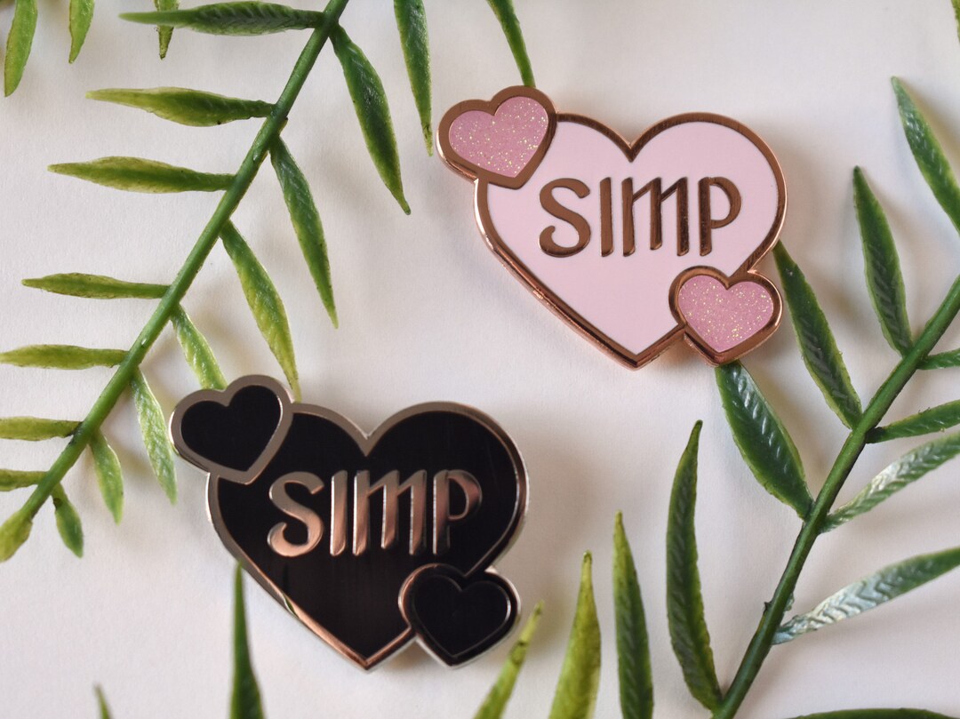 Simp Hard Enamel Pin Badge - Etsy