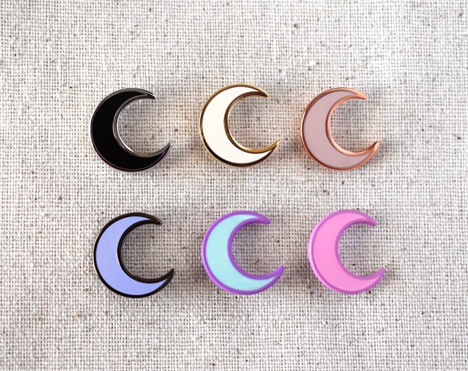 Crescent Moon | Enamel Pin Lapel Badge Filler - Etsy