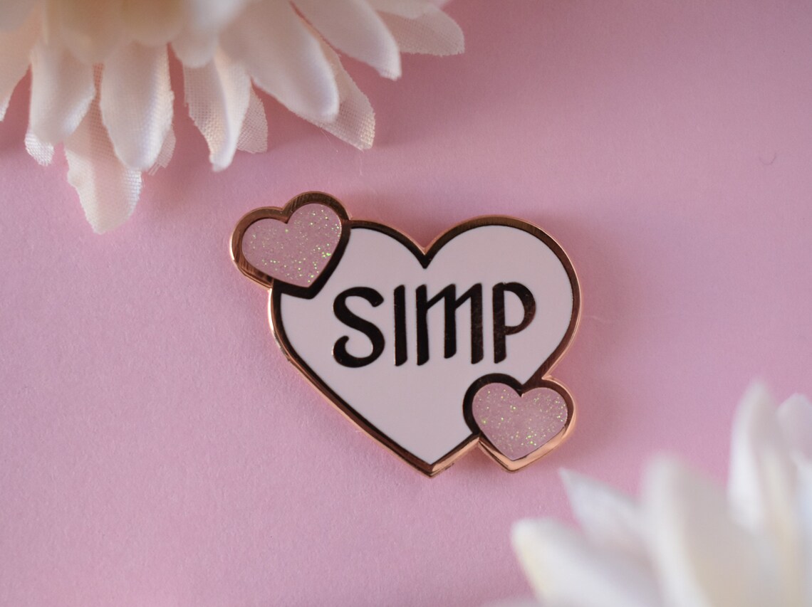 Simp Hard Enamel Pin Badge - Etsy