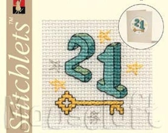 21st Birthday Cross Stitch | Etsy