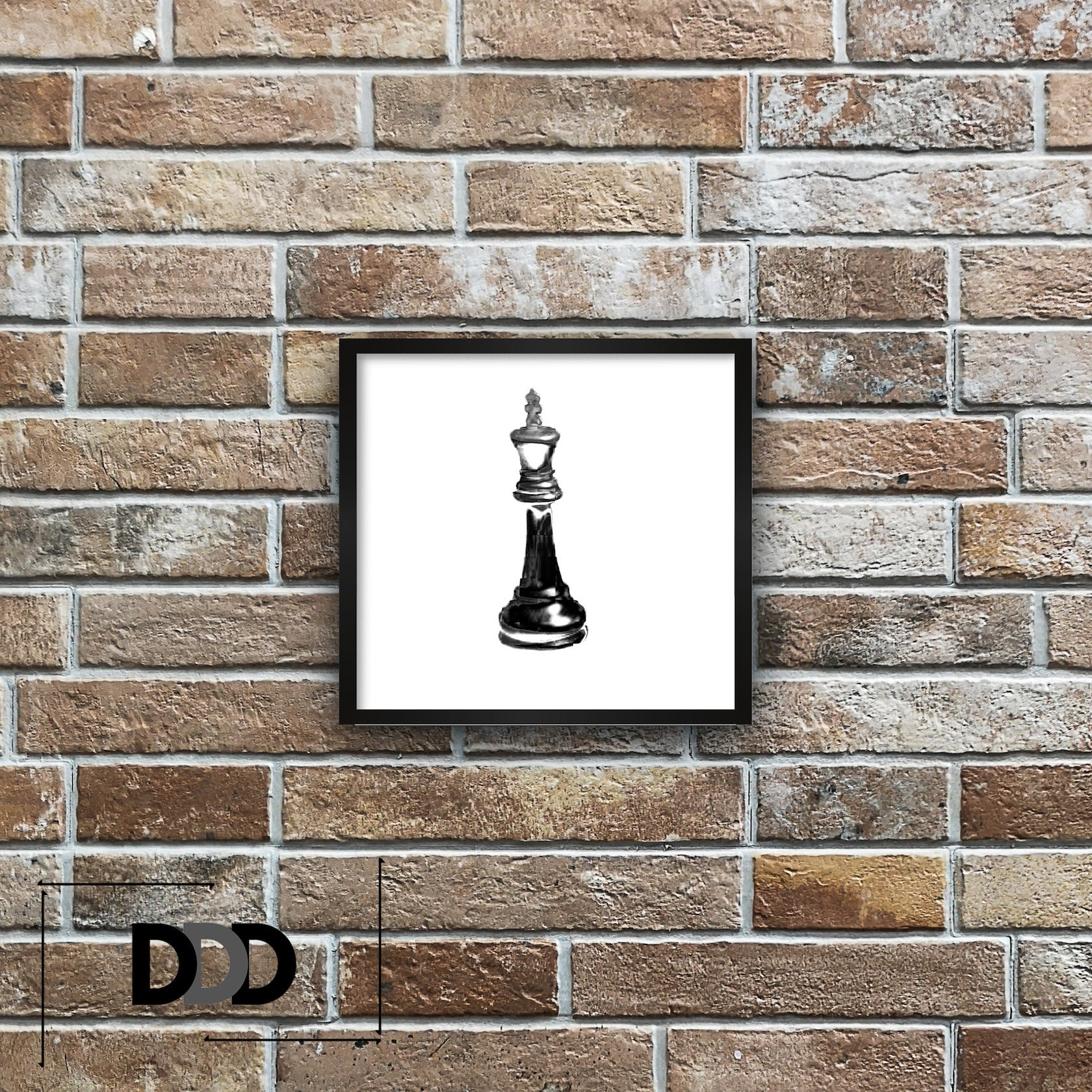 King Game Piece Print: Chess Printable Game Room Instantly - Etsy