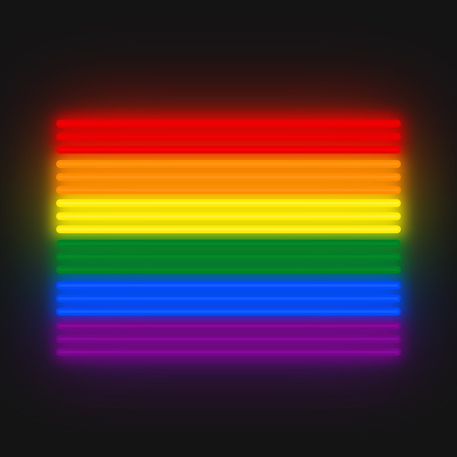 Pride Month Bi LED Neon Sign Flag | Etsy