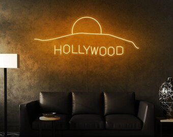 Hollywood Neon Sign - Etsy