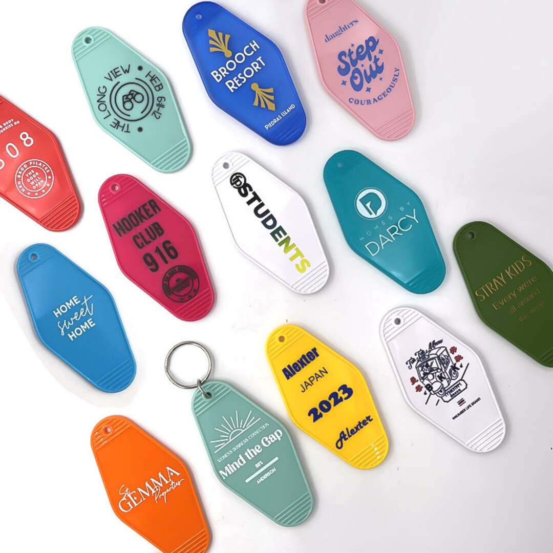Pack of 50-500 Retro Motel Keychains UV Printing Keychains ...