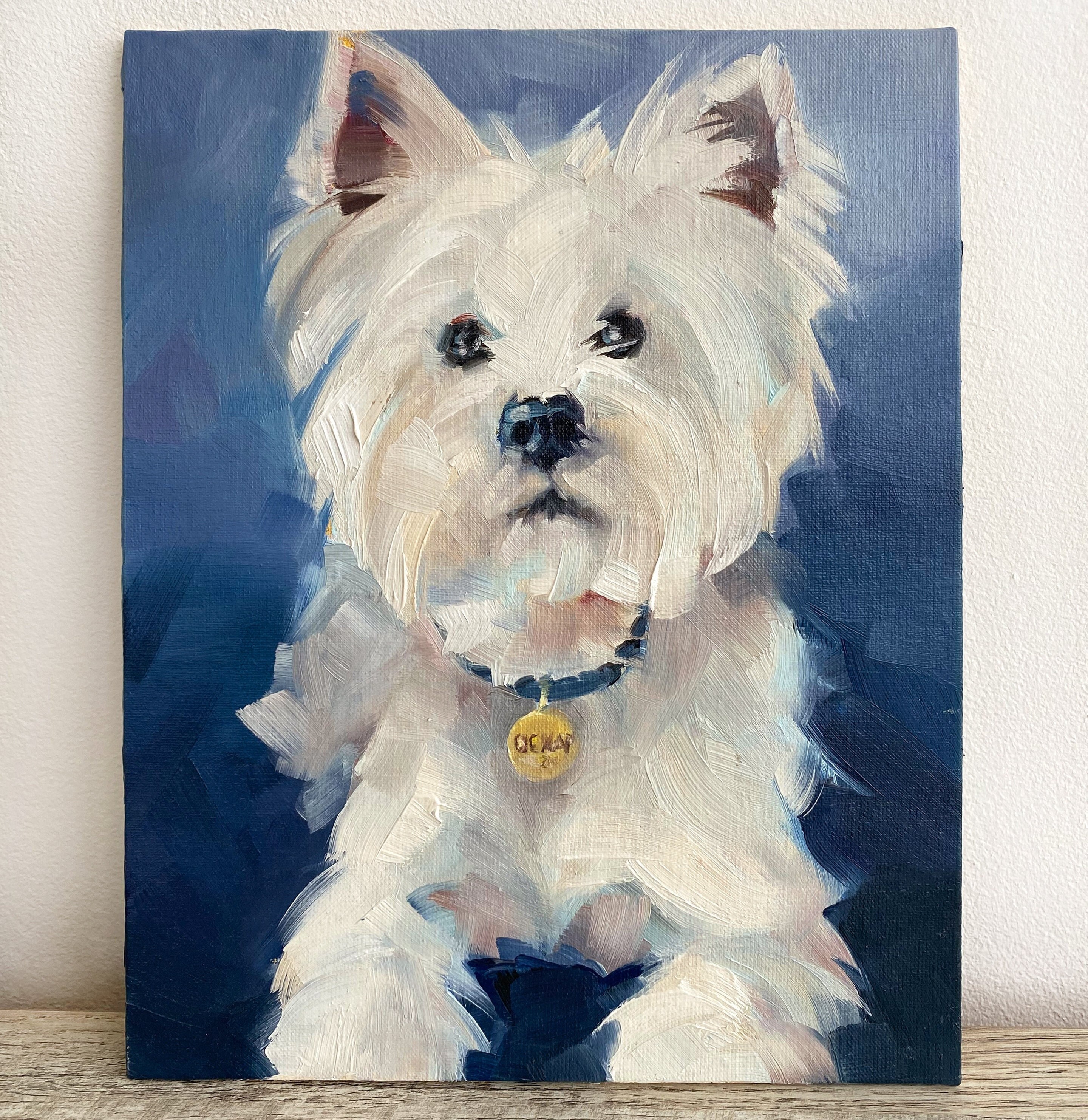 Custom Pet Oil Painting From Photo: Original Dog Portrait & Pet ...