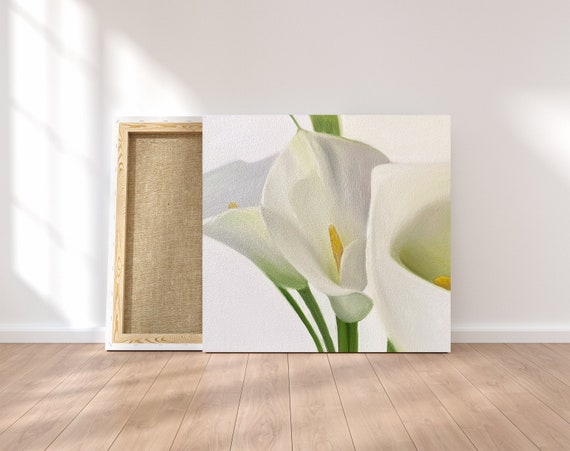 White Calla Oil Painting on Canvas Original Oil Painting - Etsy