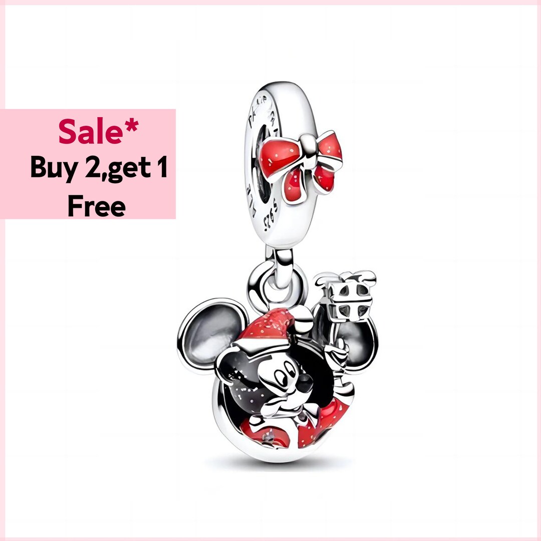 Christmas Mickey Dangle Charm,charms for Bracelet,best Gifts,christmas ...