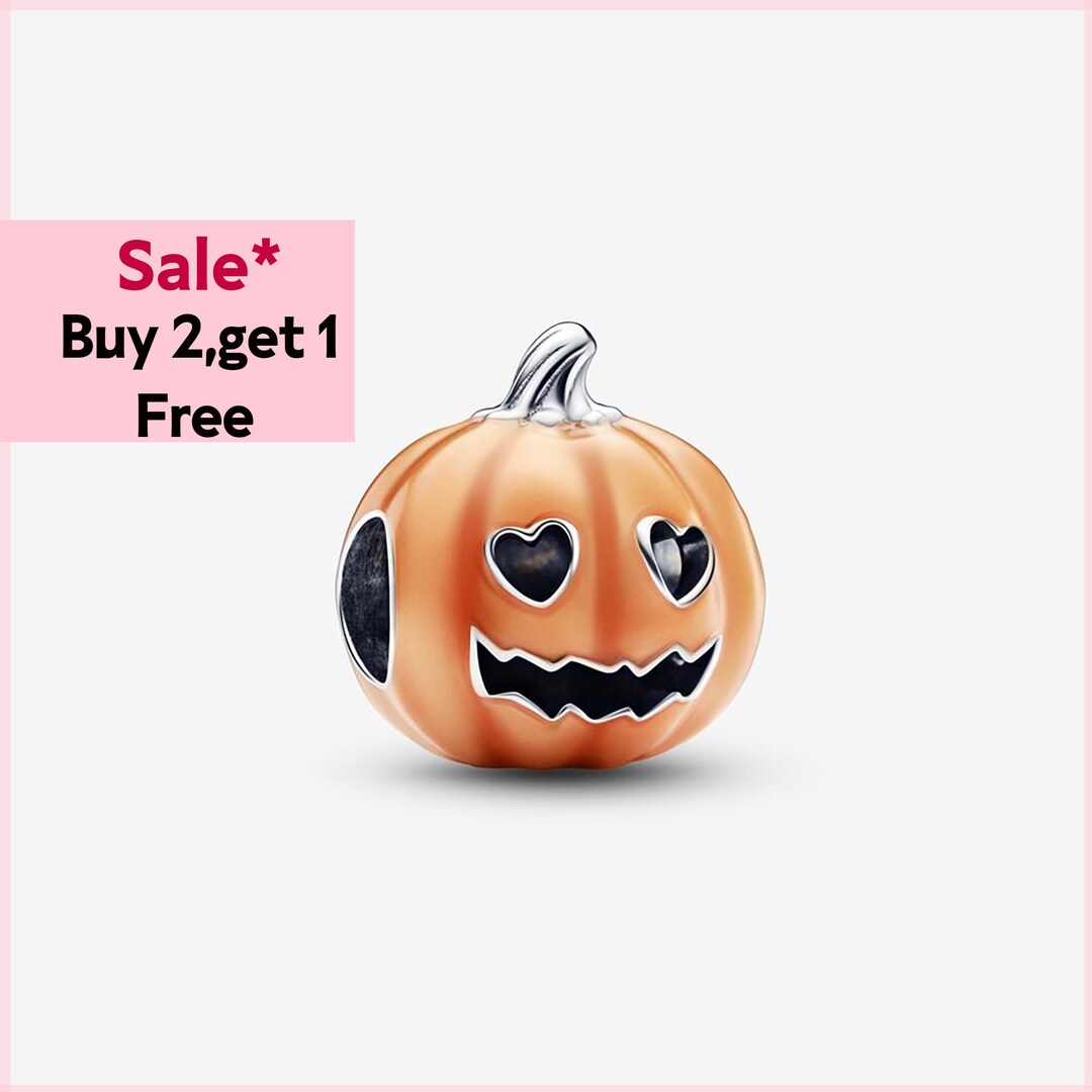 Glow-in-the-dark Spooky Pumpkin Charm,glow-in-the-dark Charm,halloween Charmbracelet Charmcharms ...