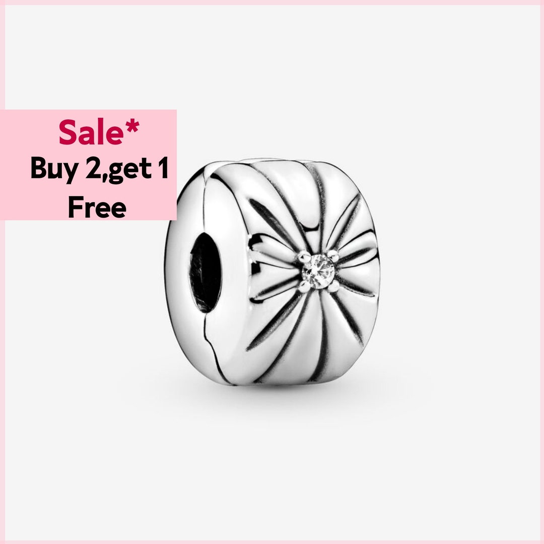 Sparkling Sunburst Clip Charm,sliver Charms,charm for Bracelet,2024 New ...