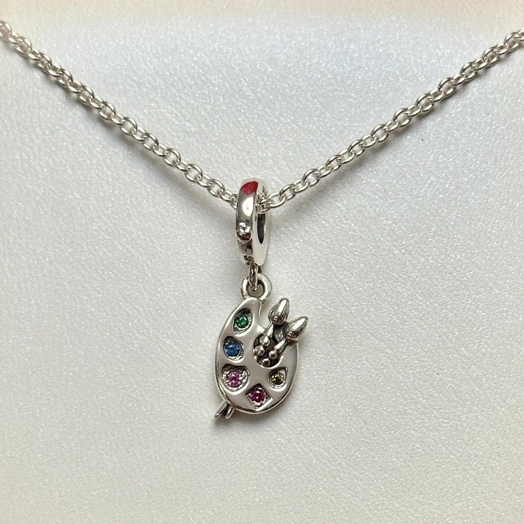 Artist's Palette Dangle Charm,charms for Bracelet,best Gifts,sliver ...