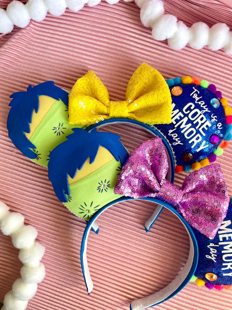 Inside Out JOY Inspired Mouse Ears: Customizable Team Core Memory Park ...