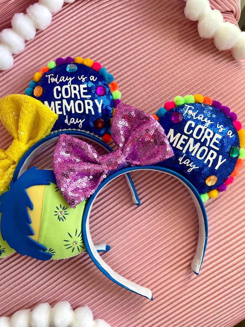 Inside Out JOY Inspired Mouse Ears: Customizable Team Core Memory Park ...