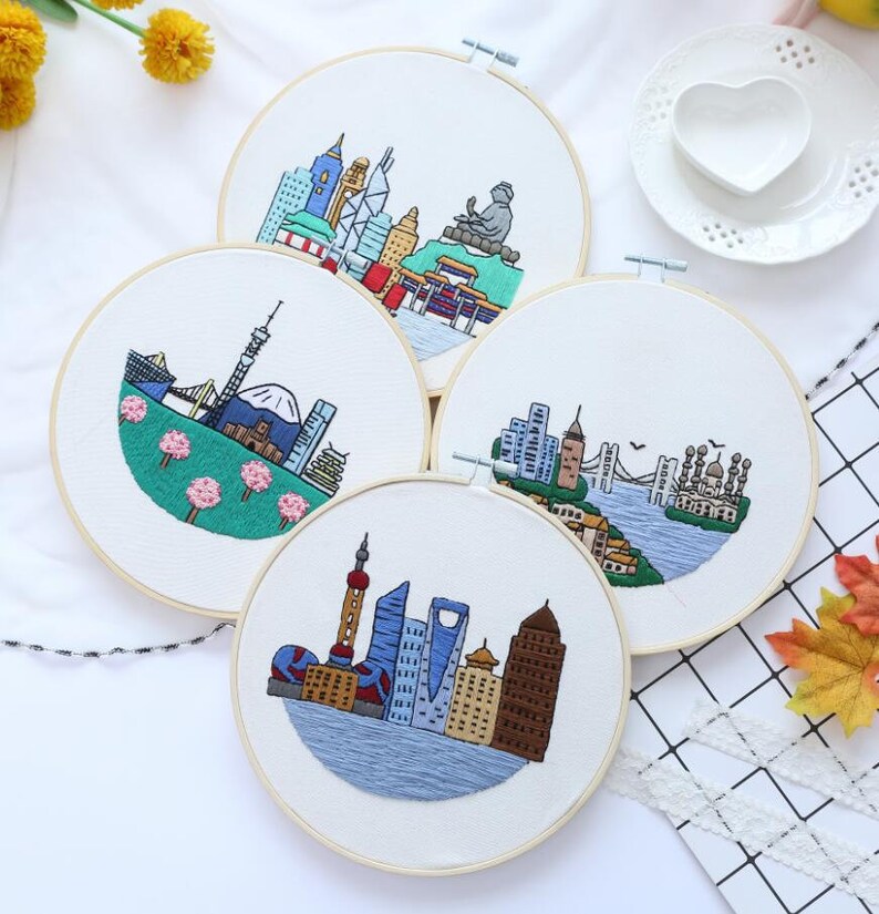 20cm Embroidery Kit Urban Embroidery Kit Beginner Urban - Etsy