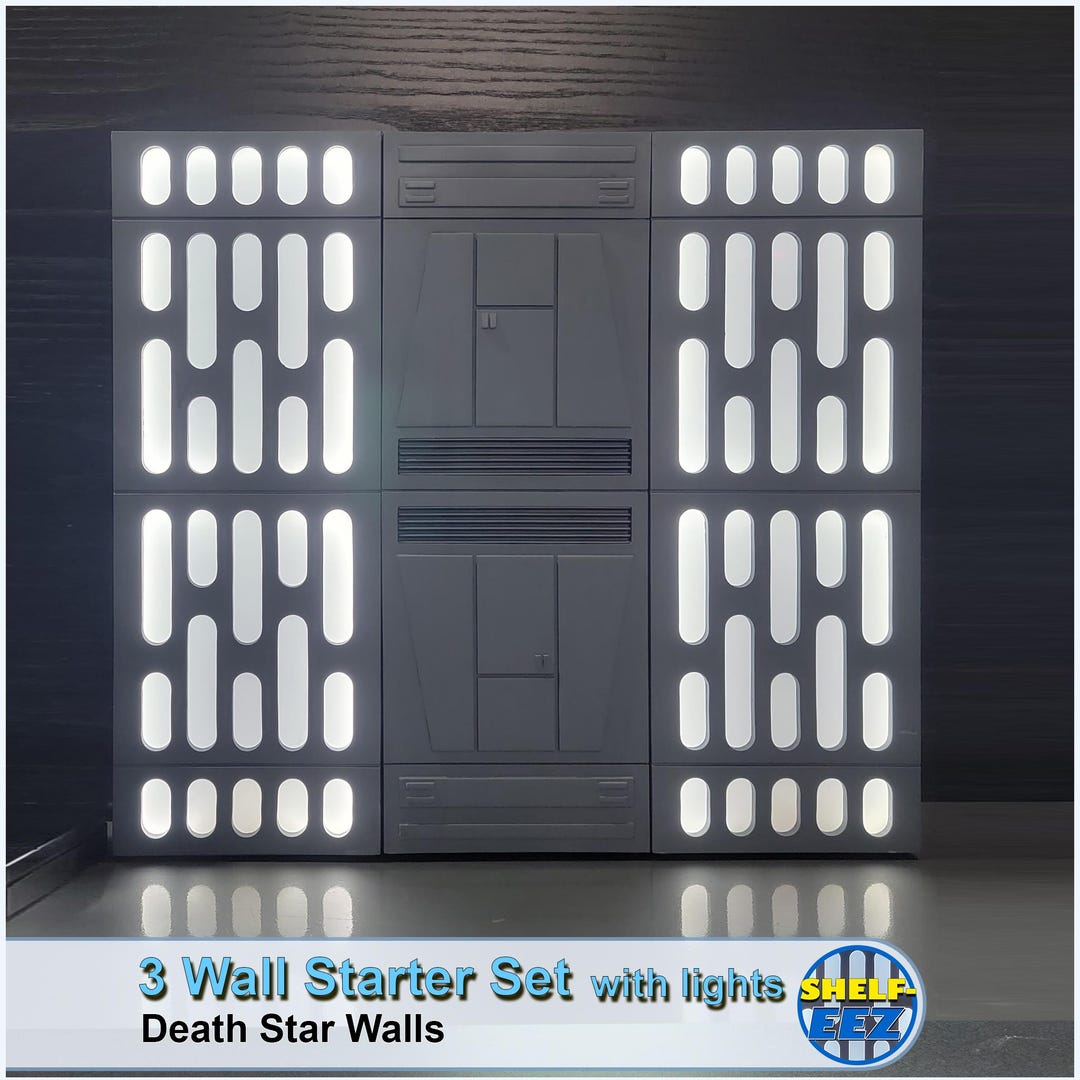 1/6 Scale Death Star Wall Starter Set With Lights - Shelf-eez - Etsy