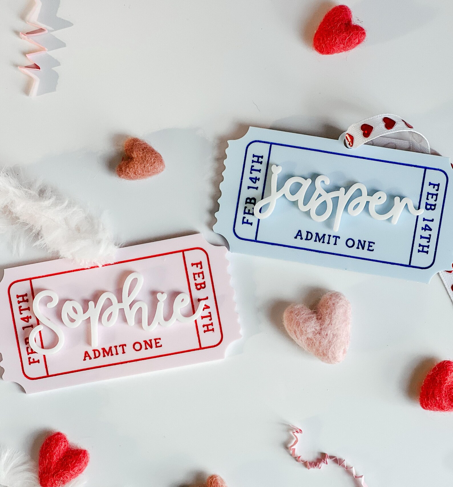 Admit One Ticket | Valentine’s Day Basket Tag | Name Tag | Valentine’s ...