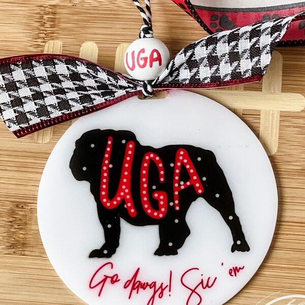 Acrylic Georgia Bulldog Ornament - Etsy