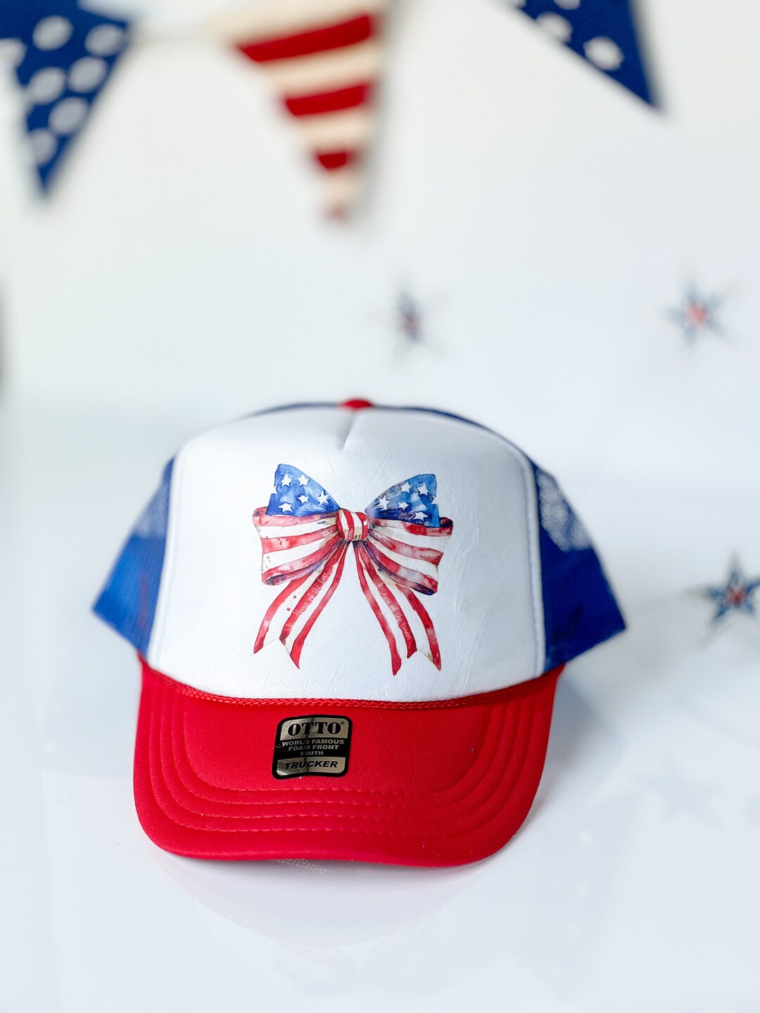 Patriotic Ribbon Trucker Hat | Sublimation | 4th of July | Patriot ...