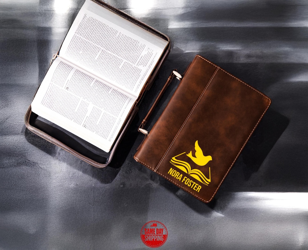 Bible Cover, Leatherette Bible Cover, Custom Bible Cover, Religious ...