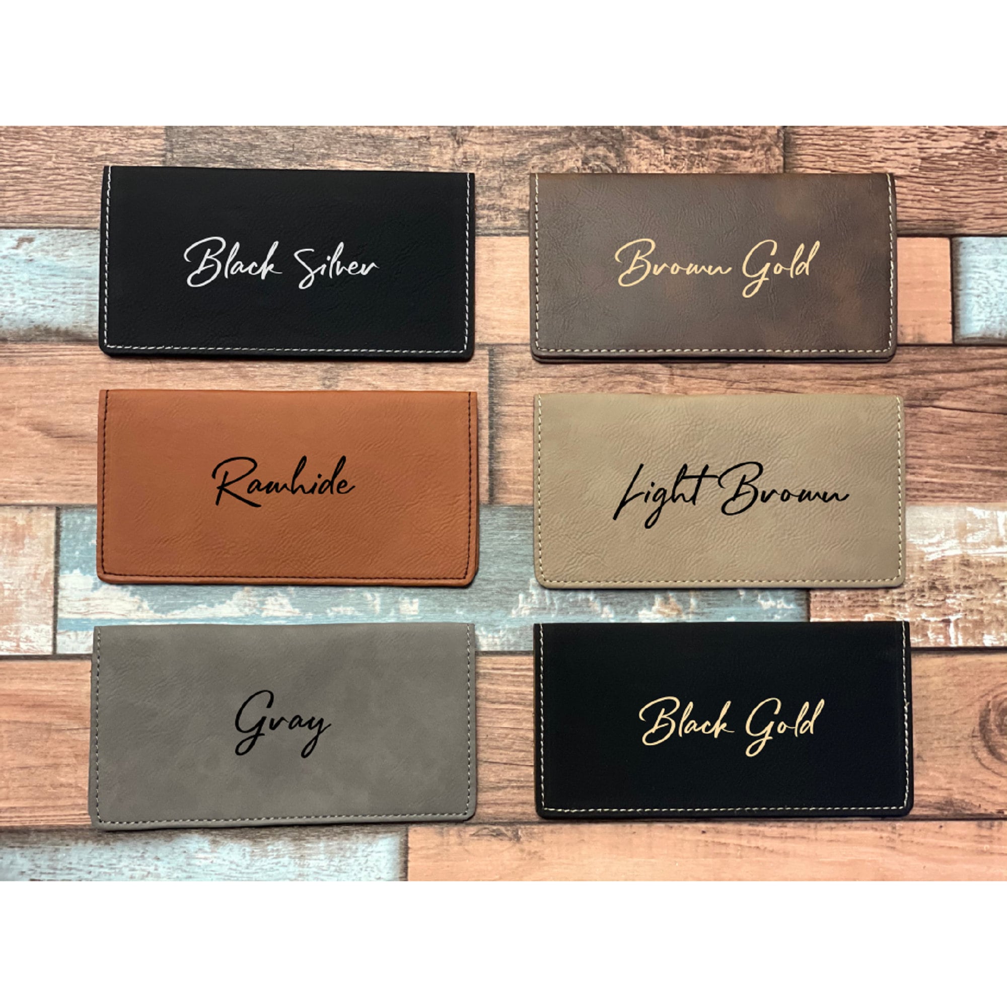 Personalized Checkbook Cover, Leather Checkbook, Checkbook Wallet and ...