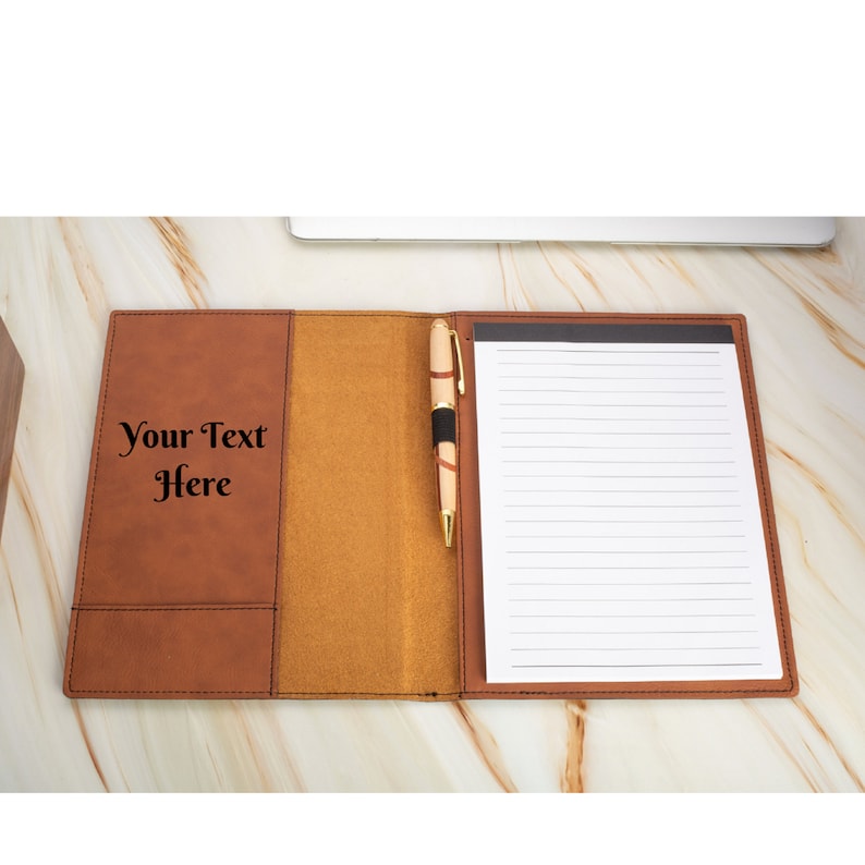 Personalized Refillable Portfolio Custom Notepad Cover | Etsy
