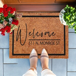 Personalized Doormat, Home Decor, Custom Welcome Door Mat, Housewarming ...