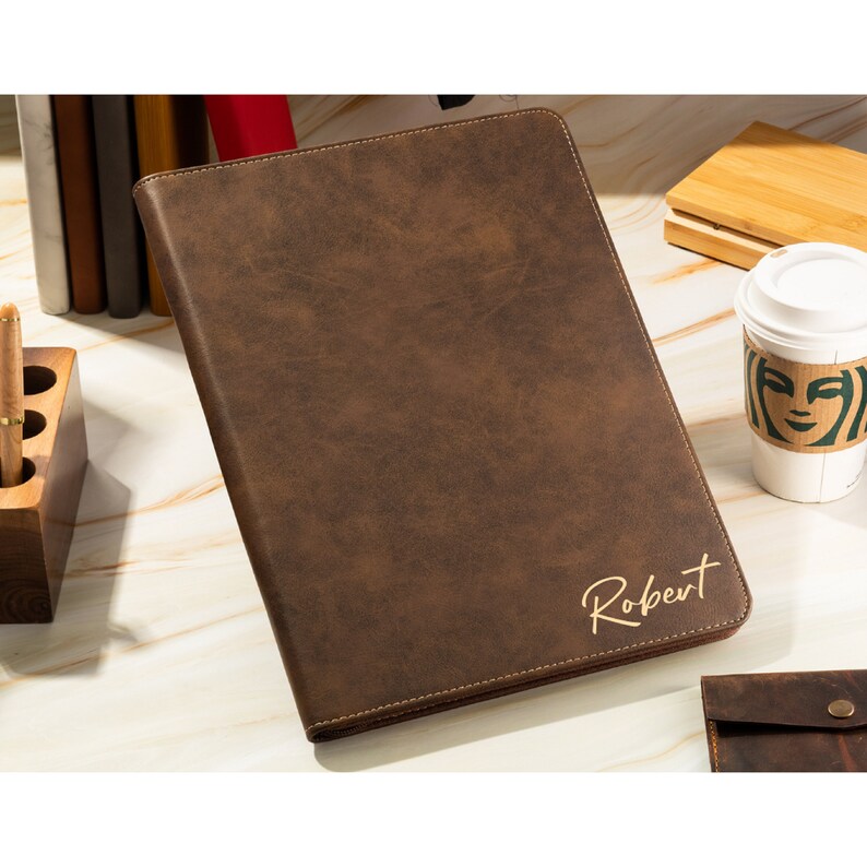 Big Size Personalized Portfolio Zipper Portfolio Business - Etsy