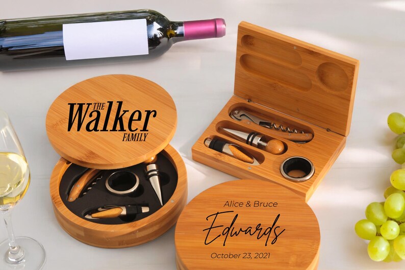 Custom Wine Tool Set, Personalized Wine Tool Set, Wedding Gift, Custom ...