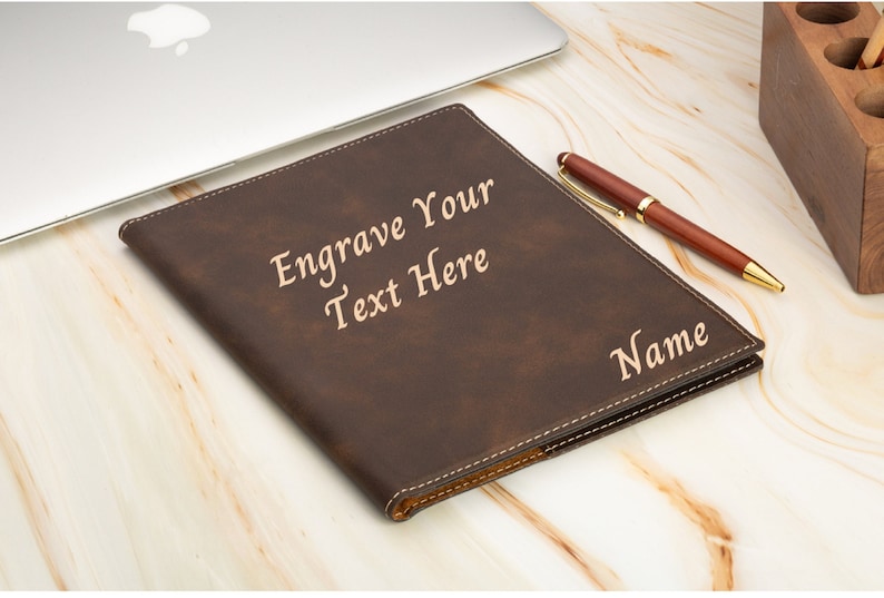 Personalized Refillable Portfolio Custom Notepad Cover | Etsy