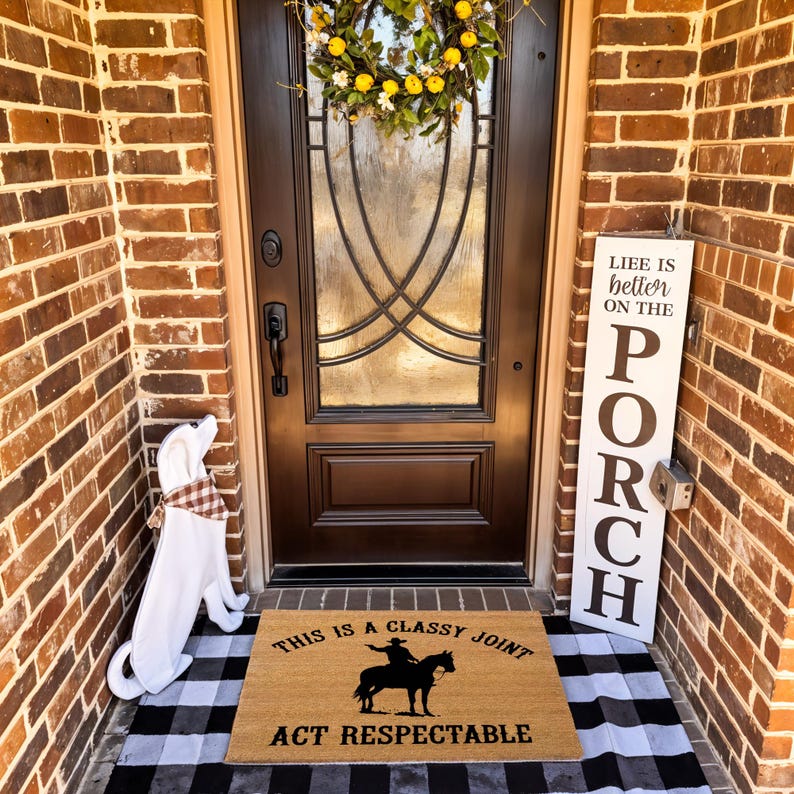 This is a Classy Joint Act Respectable Doormat, Funny Doormat, Custom ...
