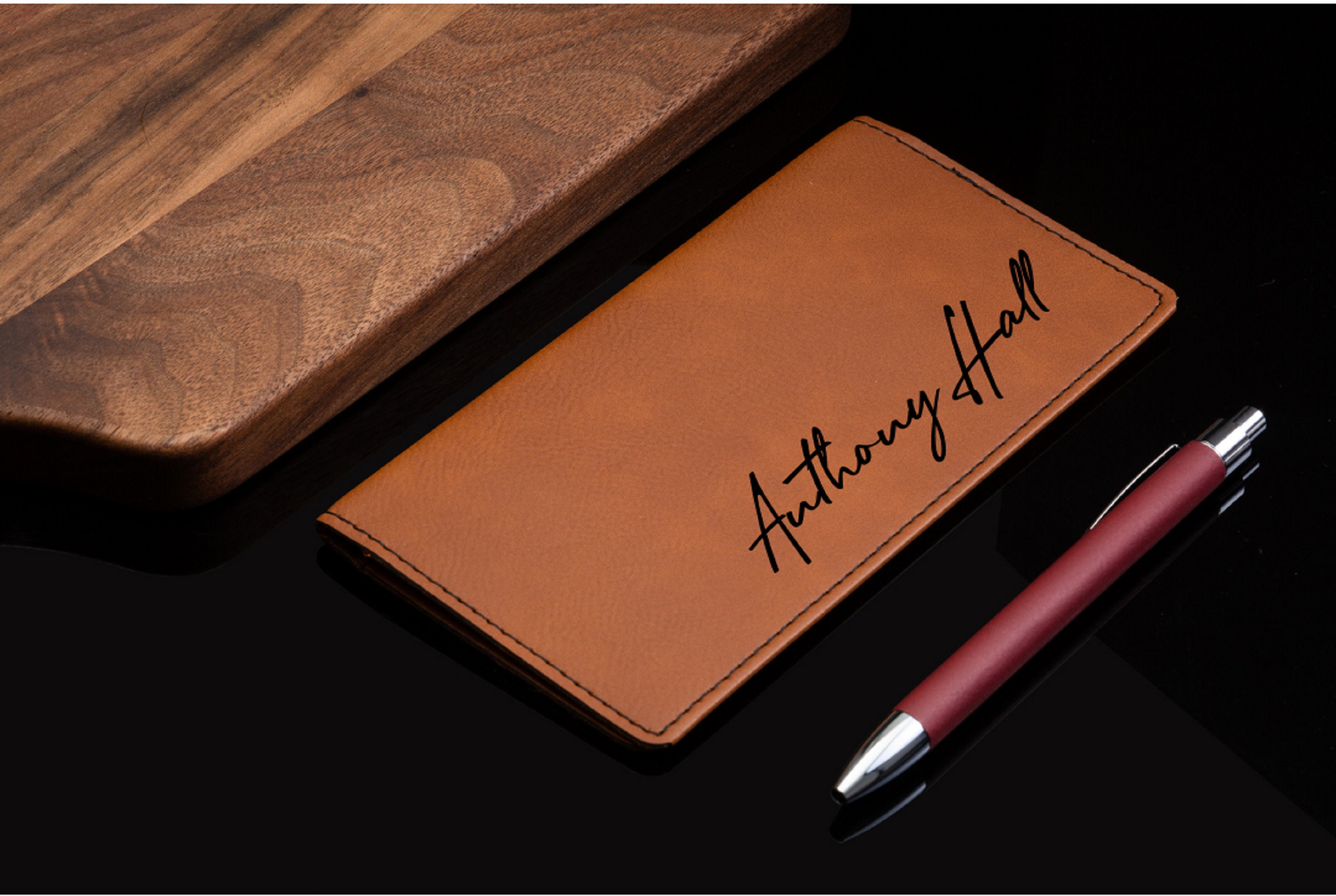 Personalized Checkbook Cover, Leather Checkbook, Checkbook Wallet and ...