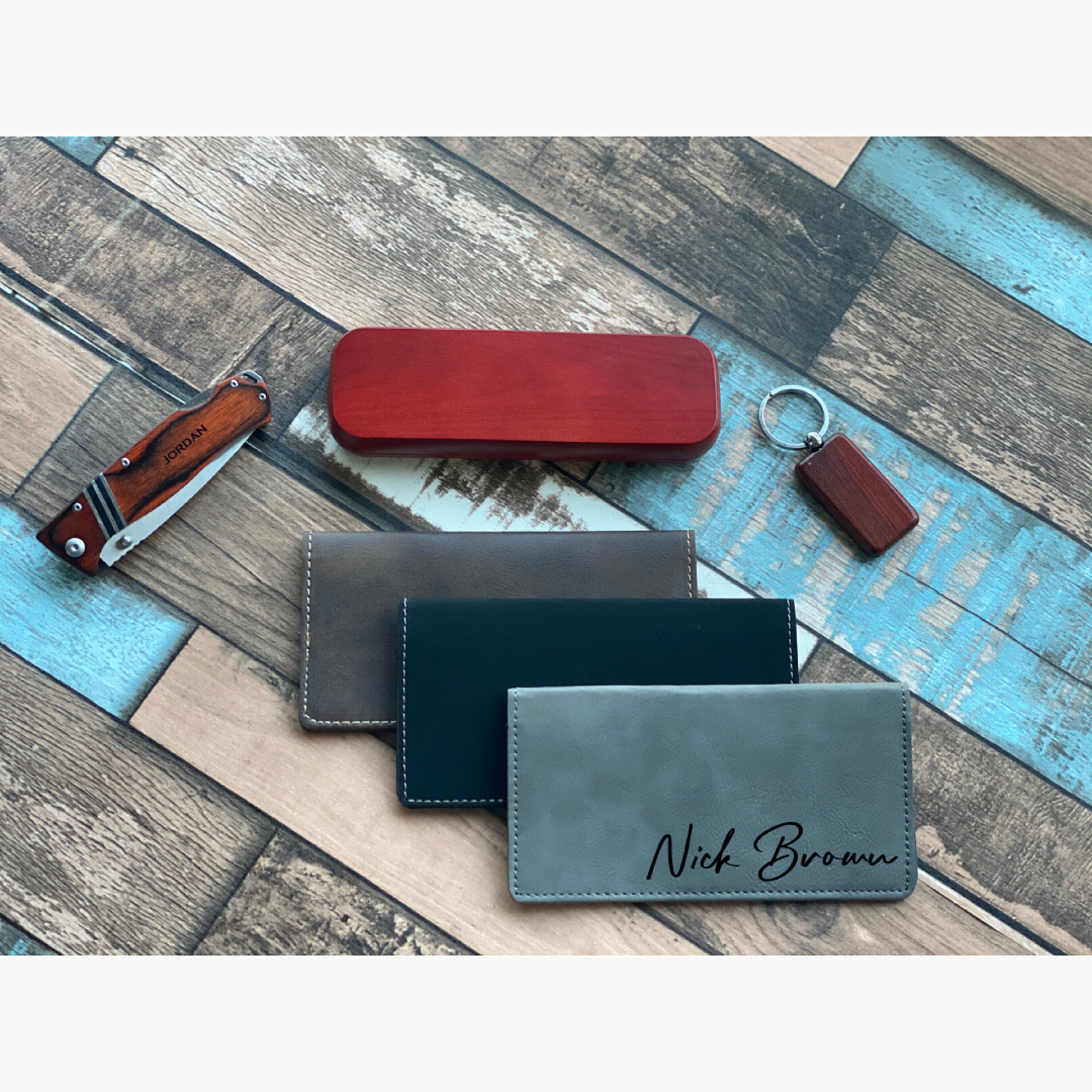Personalized Checkbook Cover, Leather Checkbook, Checkbook Wallet and ...