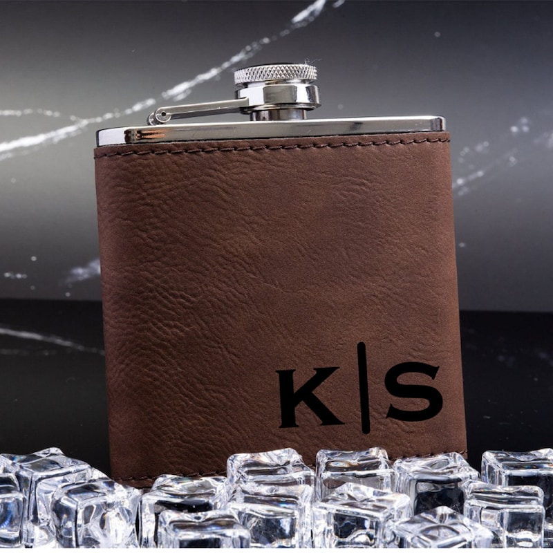 Monogram Flask - Etsy