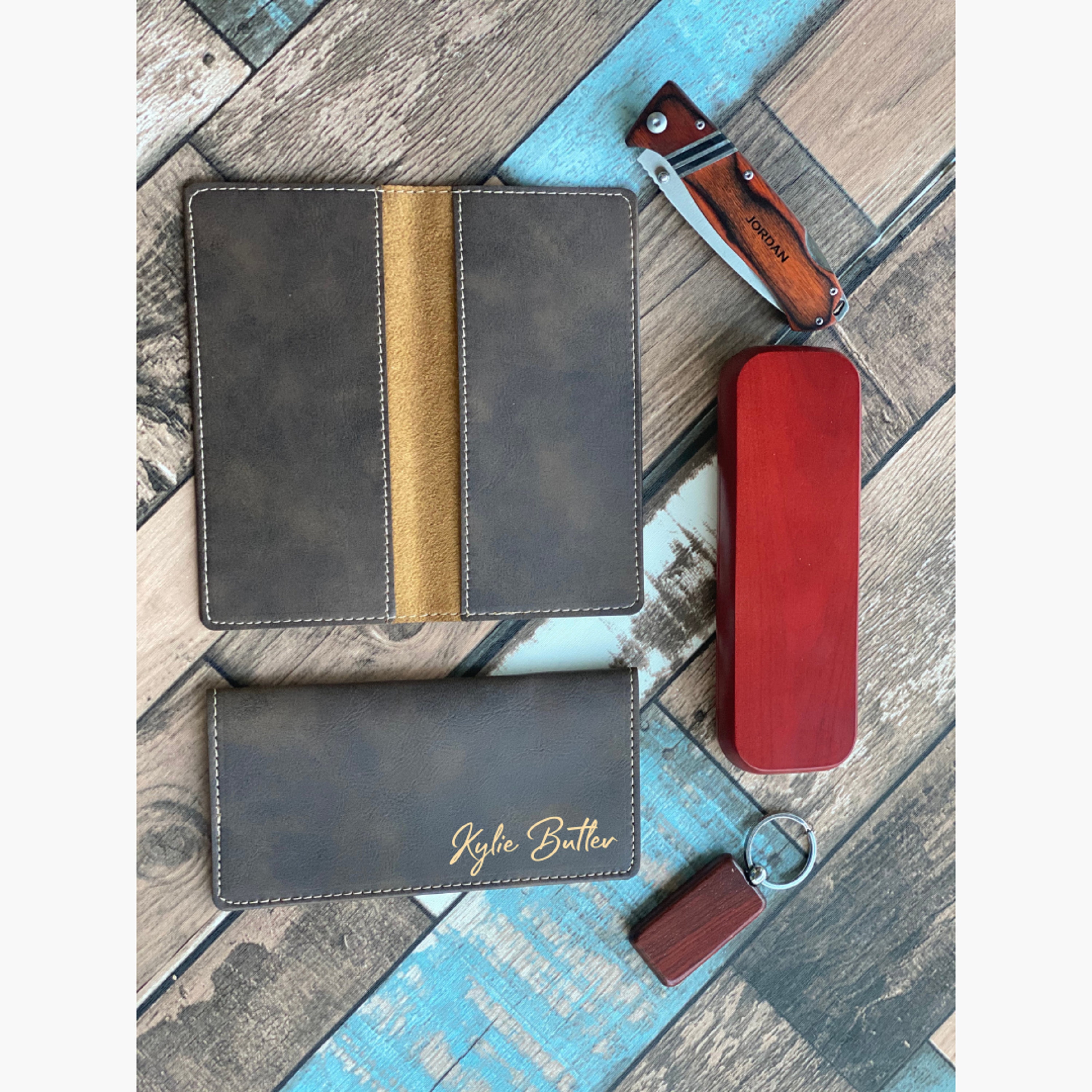 Personalized Checkbook Cover, Leather Checkbook, Checkbook Wallet and ...