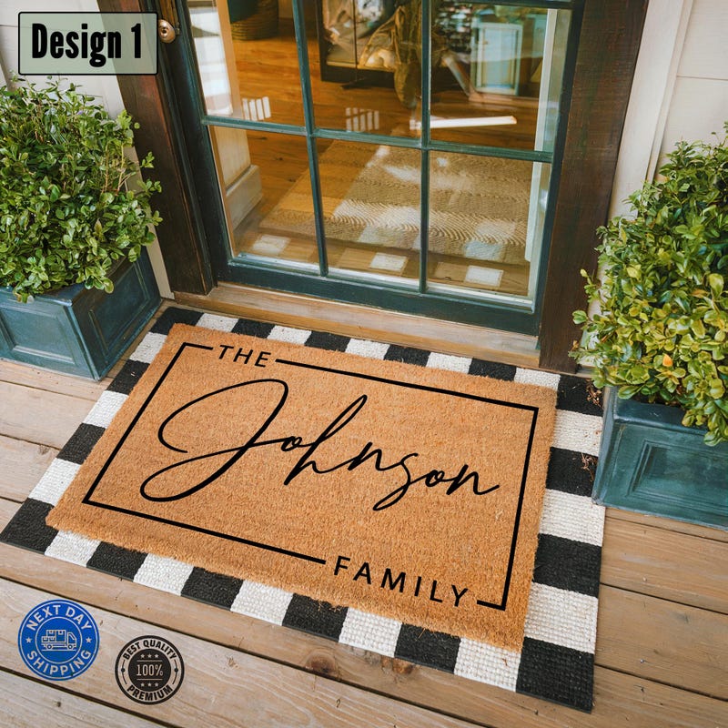 Custom Personalized Welcome Mats - Etsy